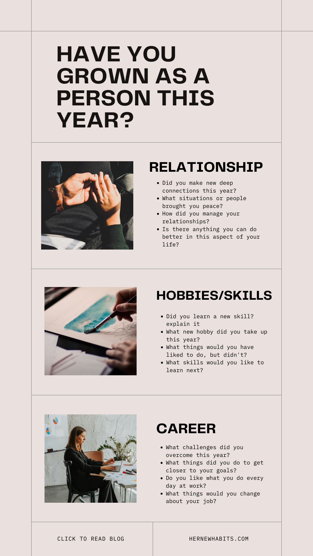 How have you grown as a person in the past year? - Her New Habits